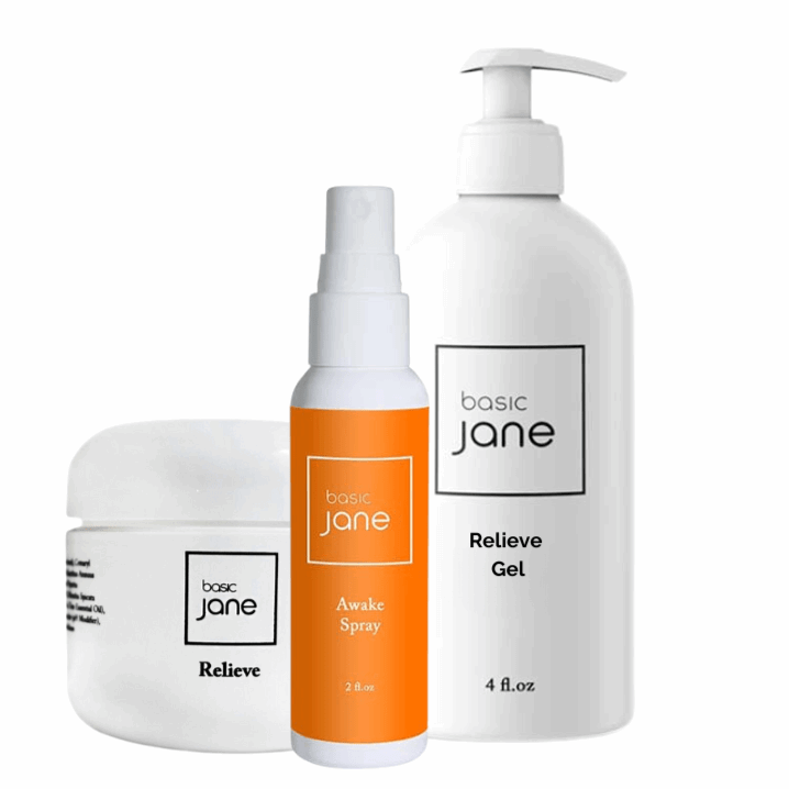 Perfect Relief Trio - CBD Cream, Gel, and Spray - Basic Jane